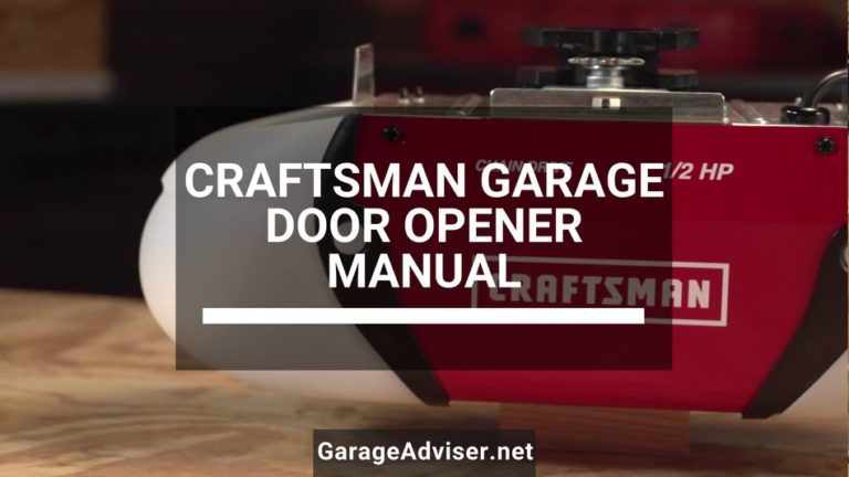 Craftsman Garage Door Opener Manual: All Models (PDF Download)